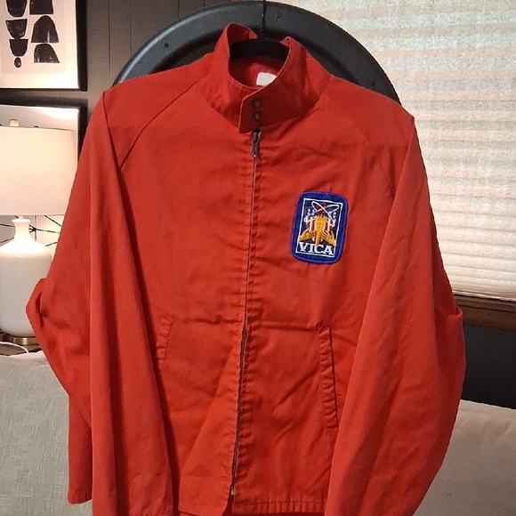 Jackets & Coats | Vintage Red Jacket With Vica Patch | Poshmark